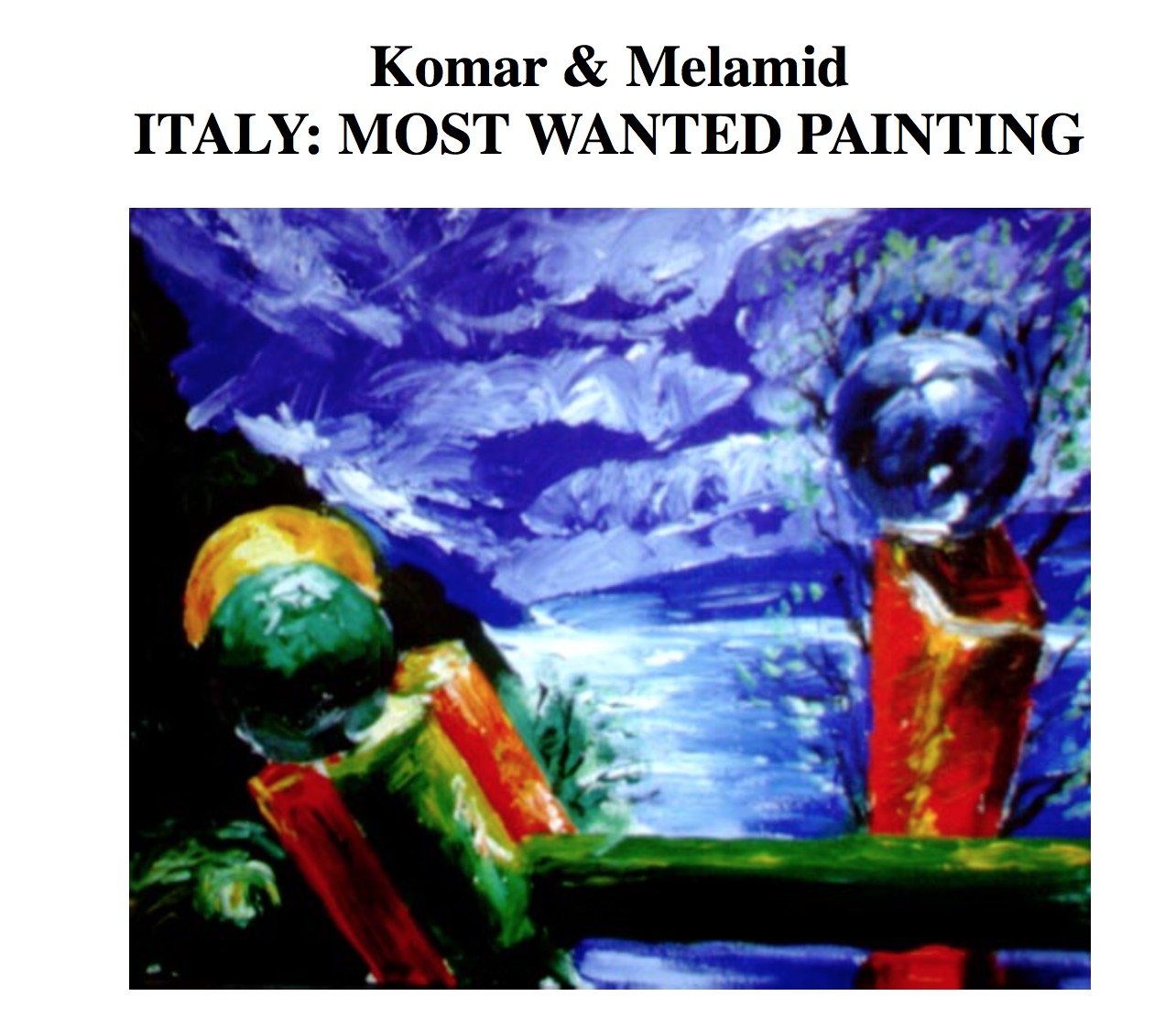 The Most Wanted painting survey Komar and Melamid - JANET BRIGHT