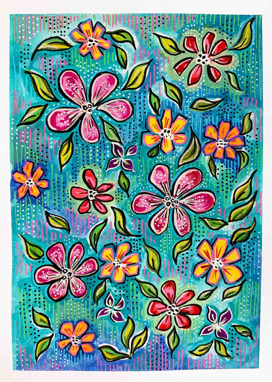 art every day number 609 / paint illustration / deep in the garden ...